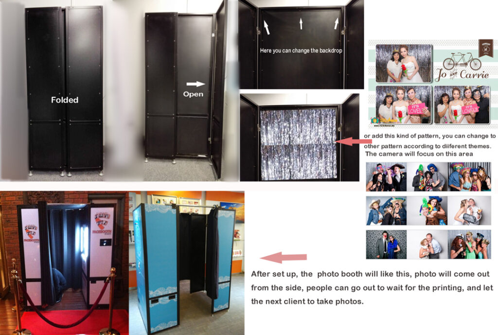 Classic Photo Booth With Flash Light for Wedding Event and Paries ...