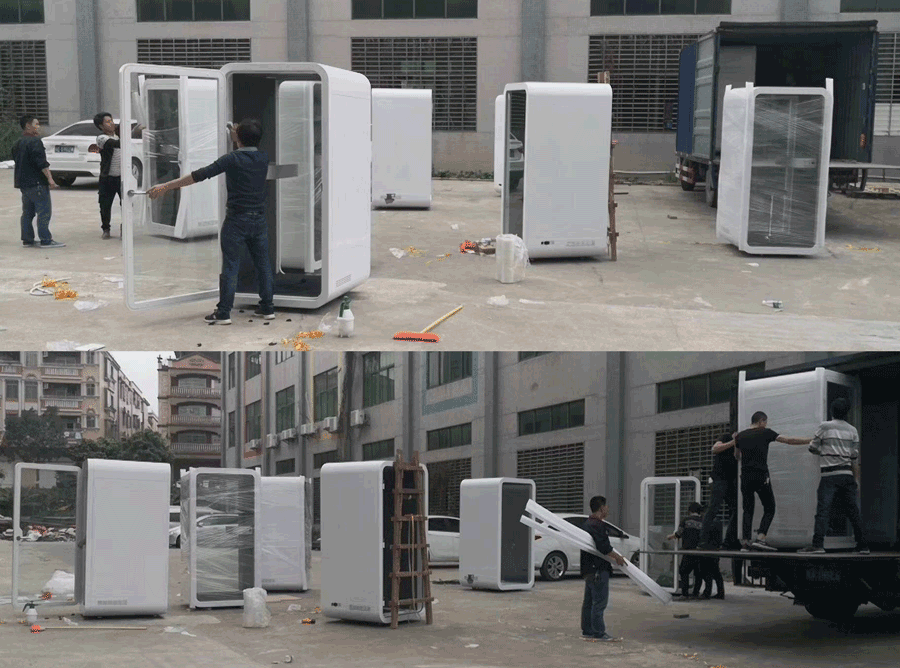 Portable Soundproof Working Booth Meeting Box office for single person ...