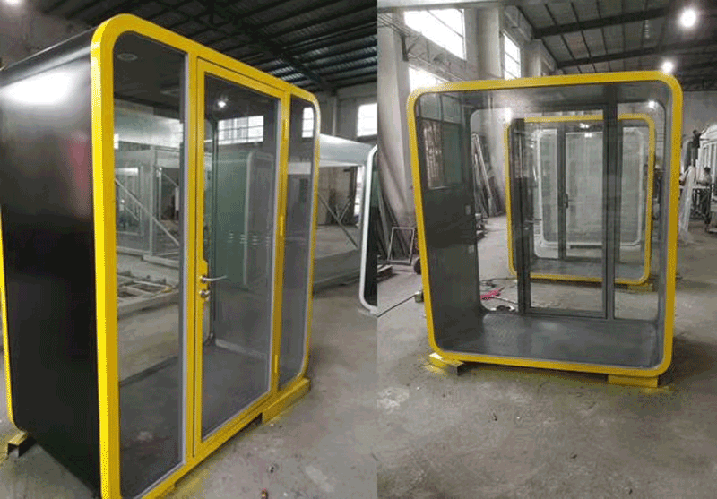 ポータブル防音ワーキングブースミーティングボックスオフィス椅子付き一人用遮音性, 充電, Wi-Fi / ネットワークケーブル (WB-02 ...